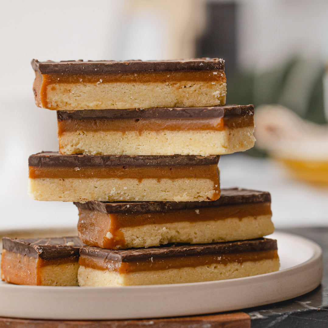Millionaires Shortbread Slice - Gluten Free | Baked to Taste